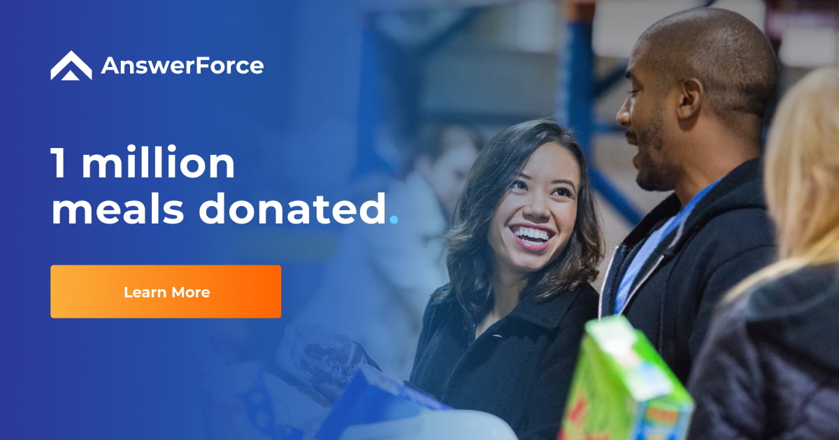 AnswerForce Giving Back Program, made possible by customers